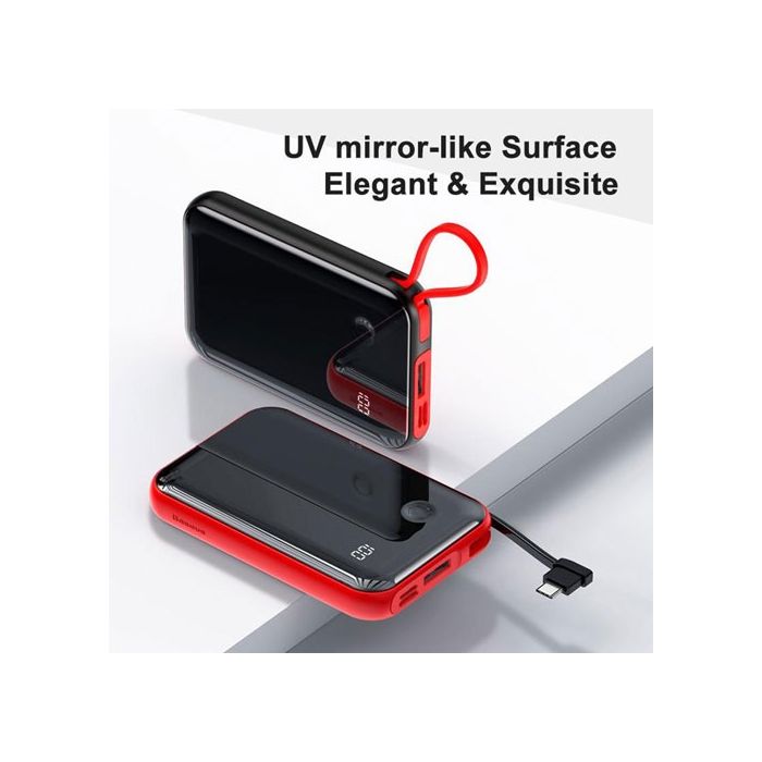 10000mAh 3A Power Bank with built-in Type-C Cable by Baseus
