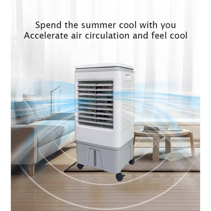 115W Evaporative Air Cooler with Moving Wheels 30L
