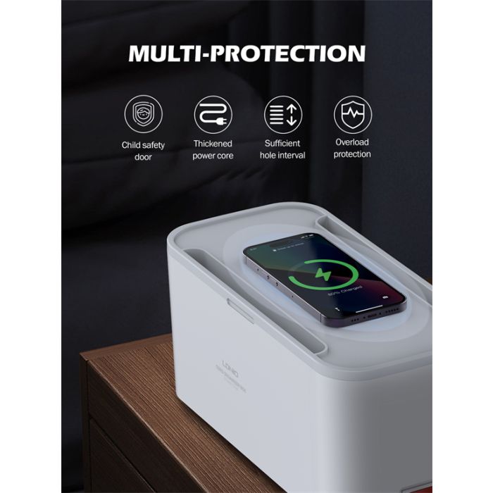 3 in 1 Power Strip Box with 5 Electrical Sockets and 3 USB Ports by LDNIO