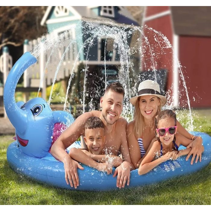 Inflatable Inflatable Sprinkler Splash Elephant Swimming Mat for Kids