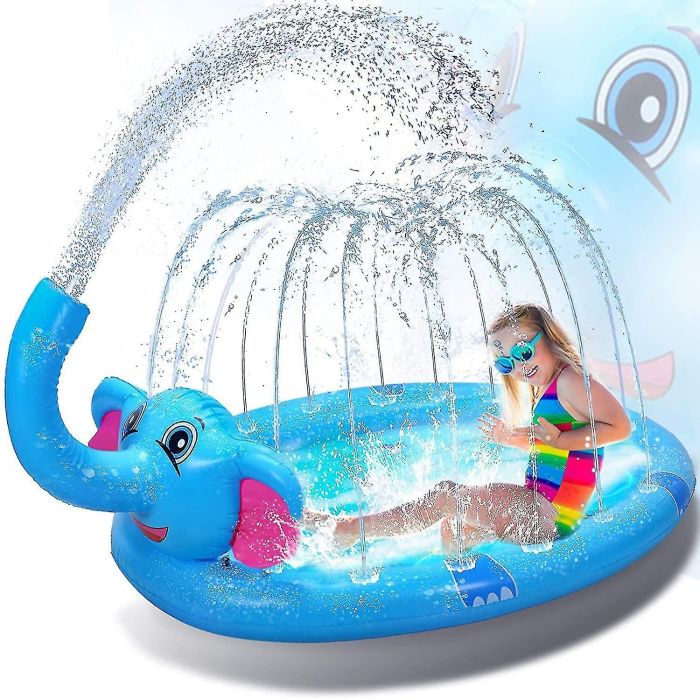 Inflatable Inflatable Sprinkler Splash Elephant Swimming Mat for Kids