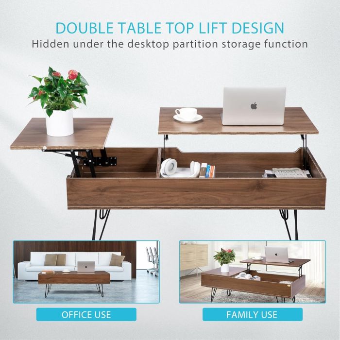 Adjustable Height Table with Multilayer Storage Drawers (Free Delivery ...