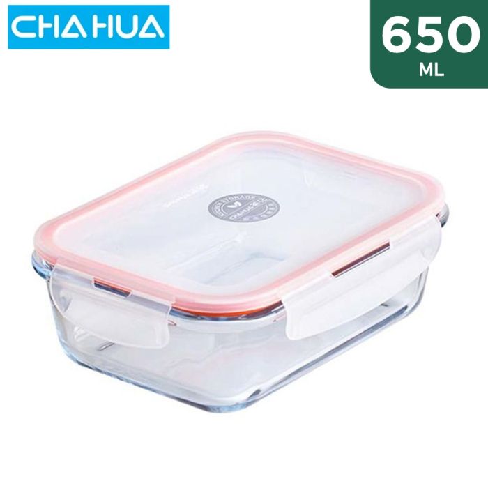 Chahua Borosilicate Leakproof Lunch Box (650ml or 1000ml)