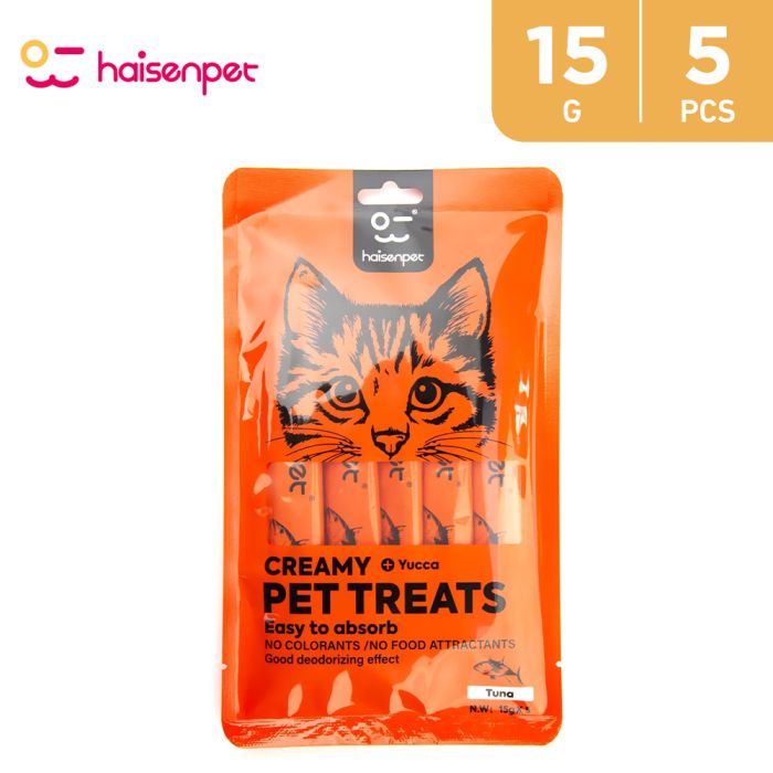 Creamy Tuna Wet Treat Cat Food 5 x 15 g by Haisenpet