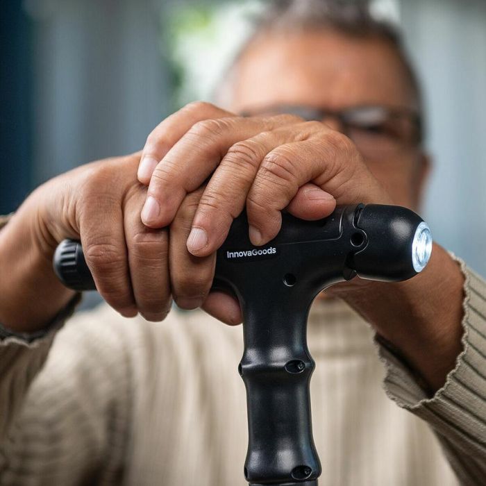 Extendable Walking Stick with LED, Alarm and Grabber Hannde by Innovagoods