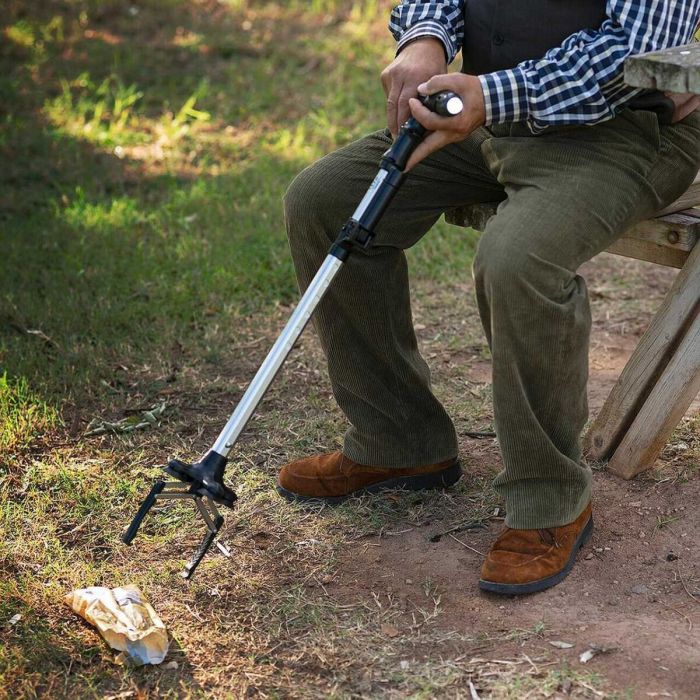 Extendable Walking Stick with LED, Alarm and Grabber Hannde by Innovagoods