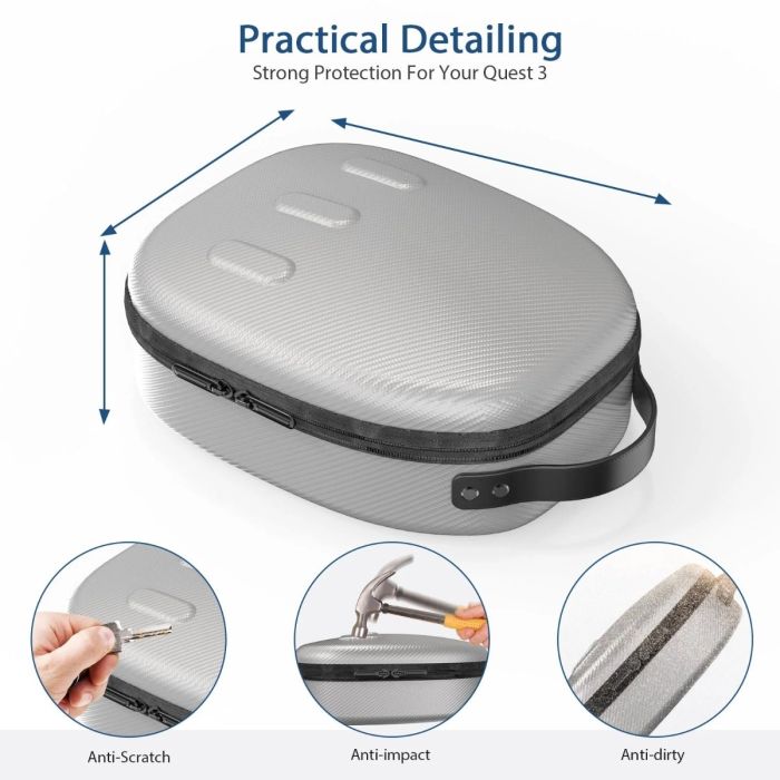 Gamax Meta Quest 3 Storage Box Carbon Fiber Model B