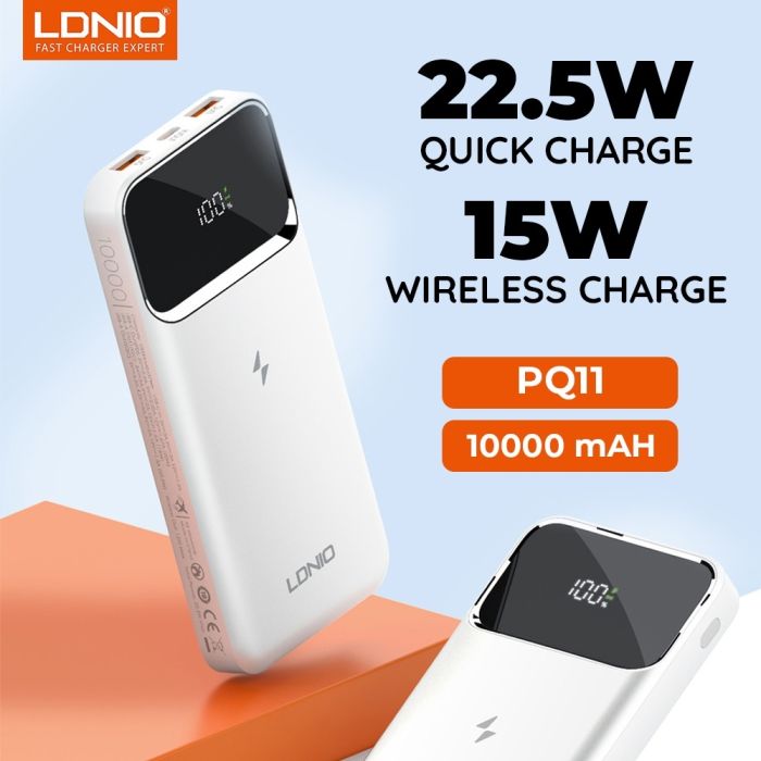 LDNIO 15W Wireless Charging Power Bank 10000 mAh (Express Delivery)