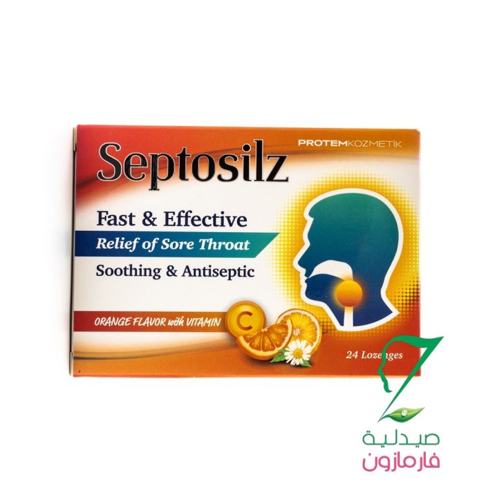 Lozenges Orange with Vit-C 24 by Septosilz