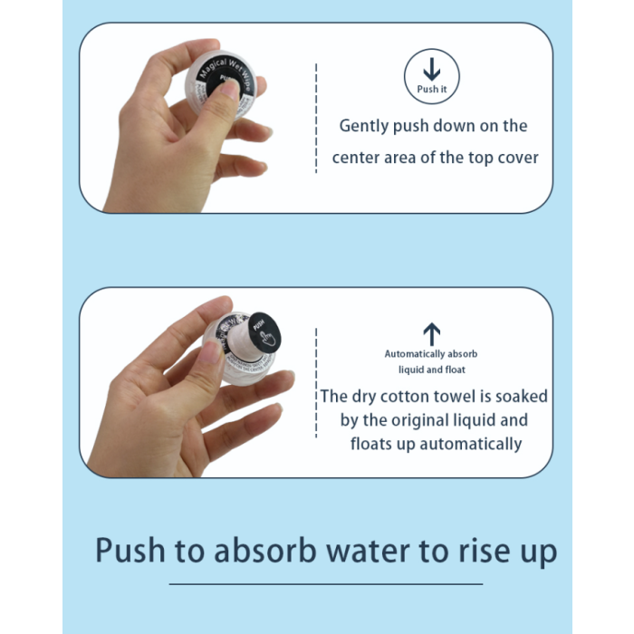 Magical Compressed Wet Wipes - 1 Pack 50 Pcs