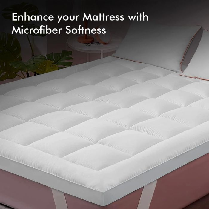 MTRESS Comfortable Hotel Mattress Topper with Flexible Strap
