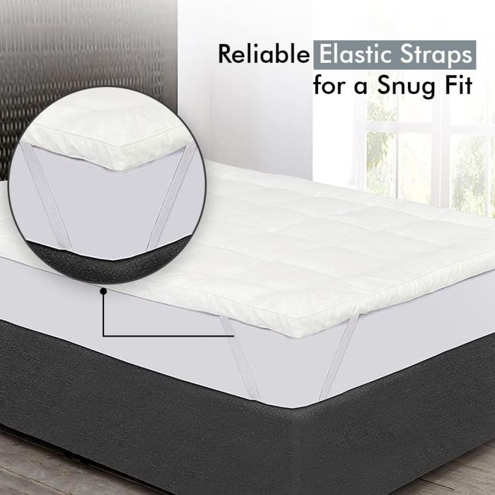 MTRESS Comfortable Hotel Mattress Topper with Flexible Strap
