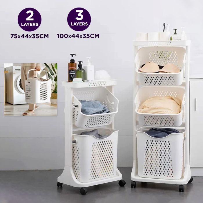 Multi Layer Laundry and Cleaning Tools Organizer