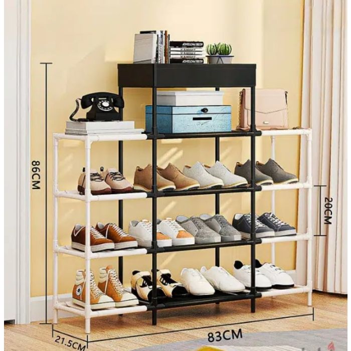 4 Layers Multifunctional Shoe Rack 3 Sections
