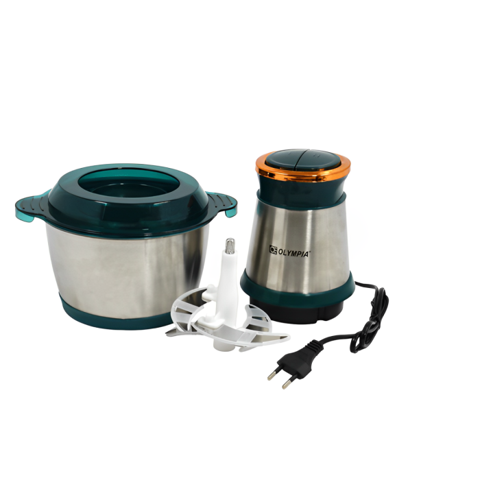 مفرمة كهربائية سعة 2 لتر بقوة 600 واط مع شفرة من الستانلس ستيل من Olympia