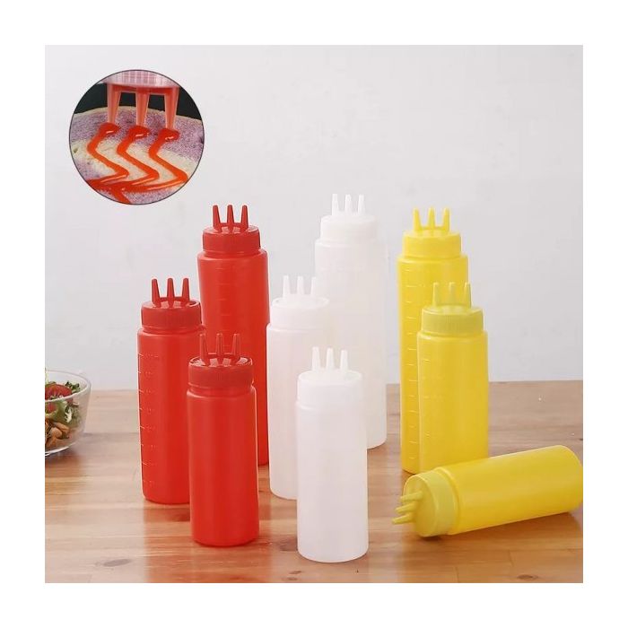 Plastic 650ml Squeeze Bottles with 3 Hole