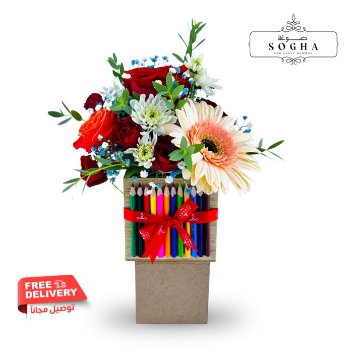 Sogha Teacher's Day arrangement with Flowers