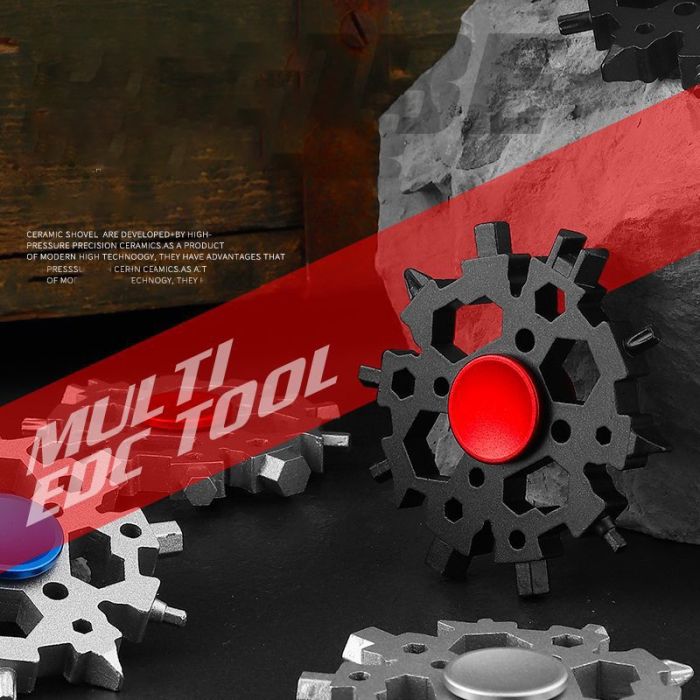 Mini Pocket Tool Fidget Spinner 23 Use - Assorted Colors