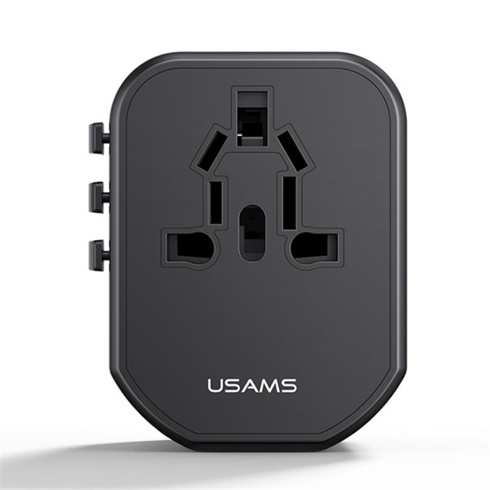 USAMS Dual USB + Type-C Universal Travel Charger 20W
