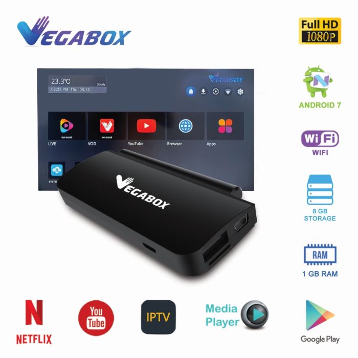 Vegabox Dongle Android TV Smart Streaming Device