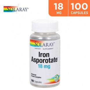 Solaray Iron Asporotate 18 mg 100 Capsules