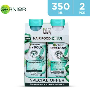 Ultra Doux Hair Food Aloe Vera Shampoo 350ml + Aloe Vera Conditioner 350ml by Garnier