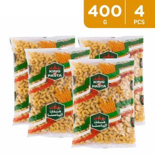 KING OF PASTA LARGE ELBOW 4 x 400GM